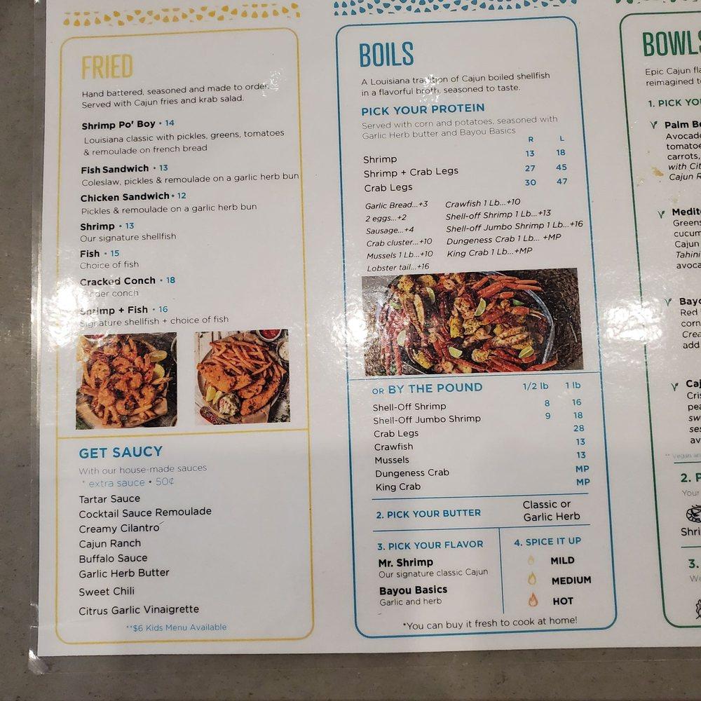 Menu at Mr. Shrimp restaurant, Pembroke Pines