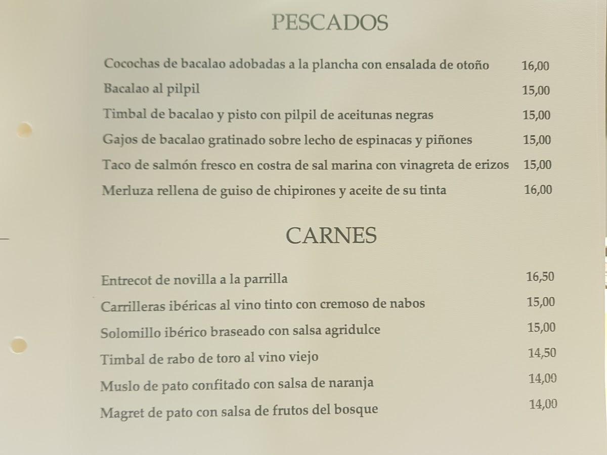 Carta del restaurante El Jardín del Aída, Santander, Av del la Reina ...