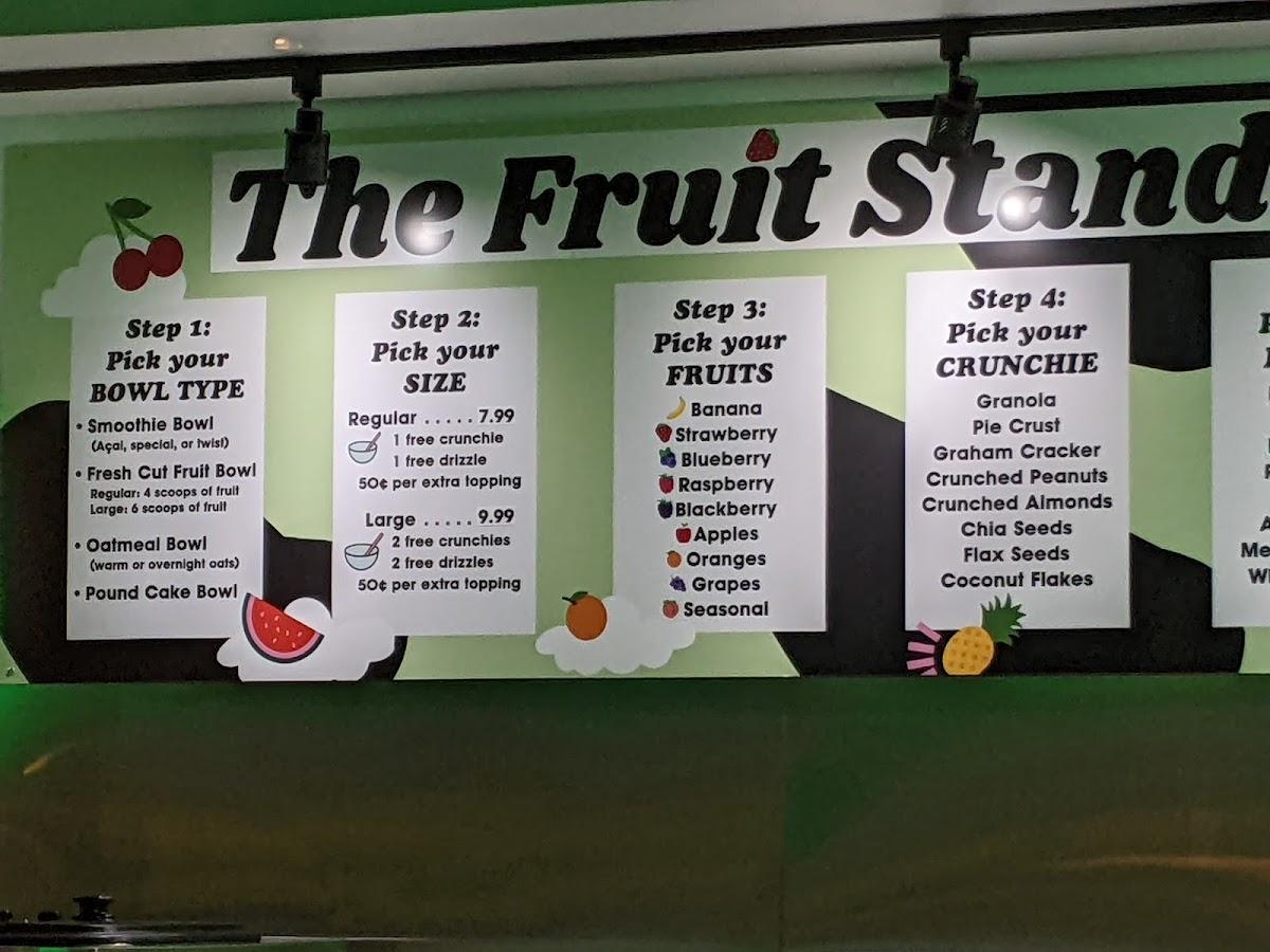 Menu at The Fruit Stand pub & bar, Cleveland