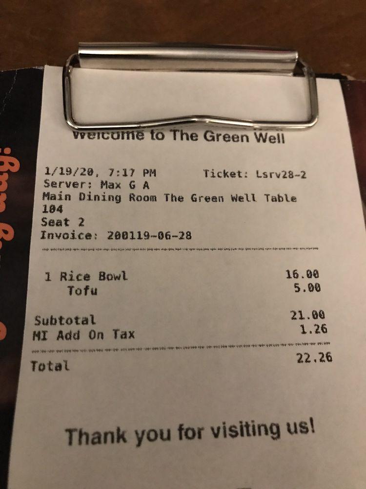 Menu at The Green Well pub & bar, Grand Rapids