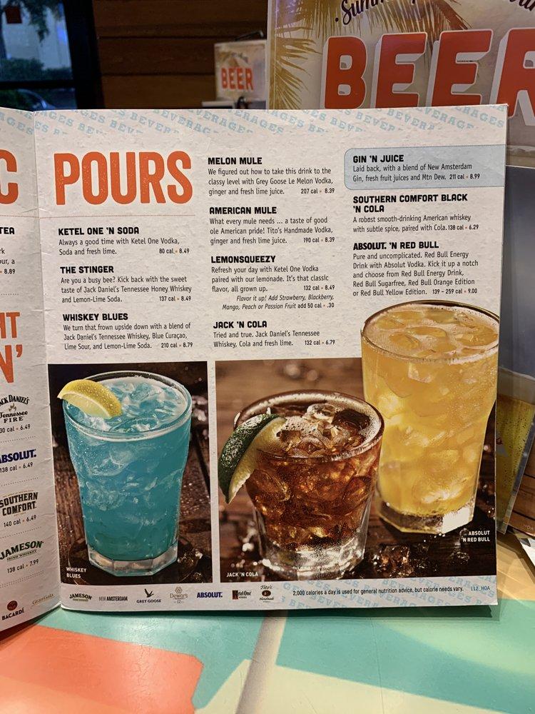 Carta del pub y bar Hooters, Ocala, SW 27th Ave