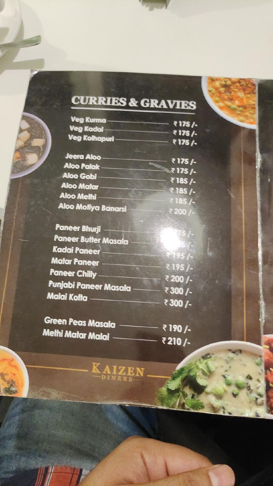 Menu at Kaizen Diners ( Vegetarian Restaurant ), Thrissur
