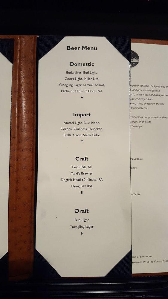 Menu at Grille At The Reserve restaurant, Philadelphia