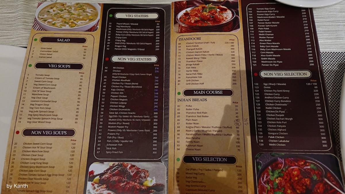 Menu at UPPADA SASA MULTI CUISINE RESTAURANT, Uppada