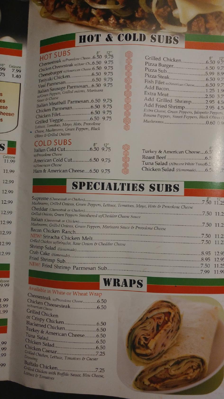 Menu at Venus Pizza pizzeria, Overlea, Belair Rd