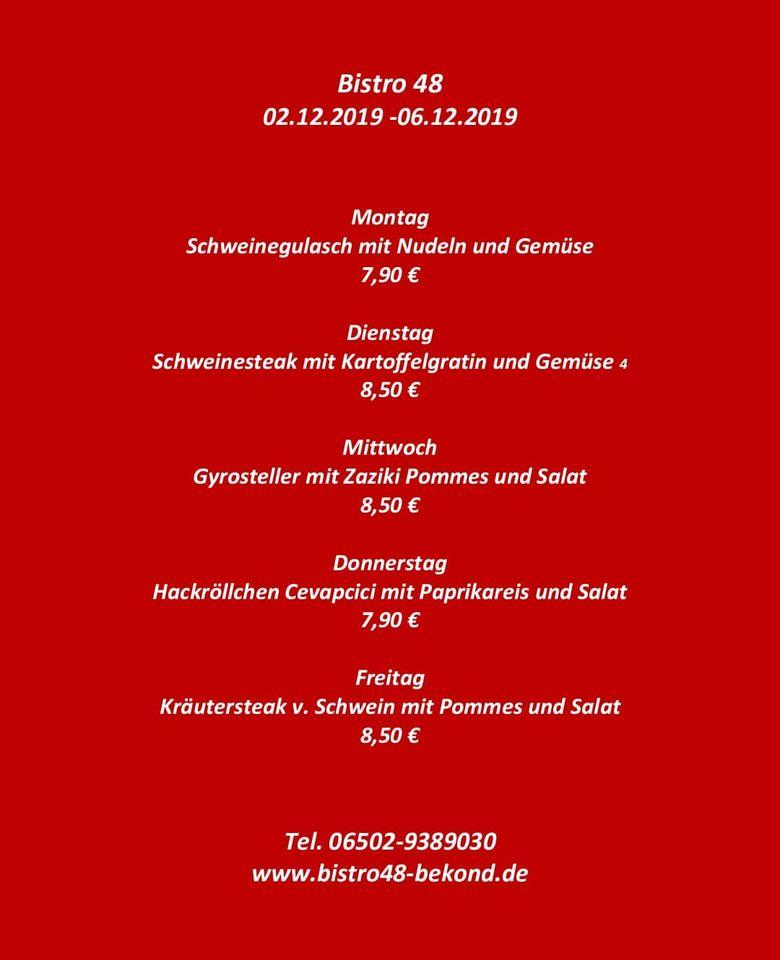 Speisekarte von Bistro 48 restaurant, Bekond