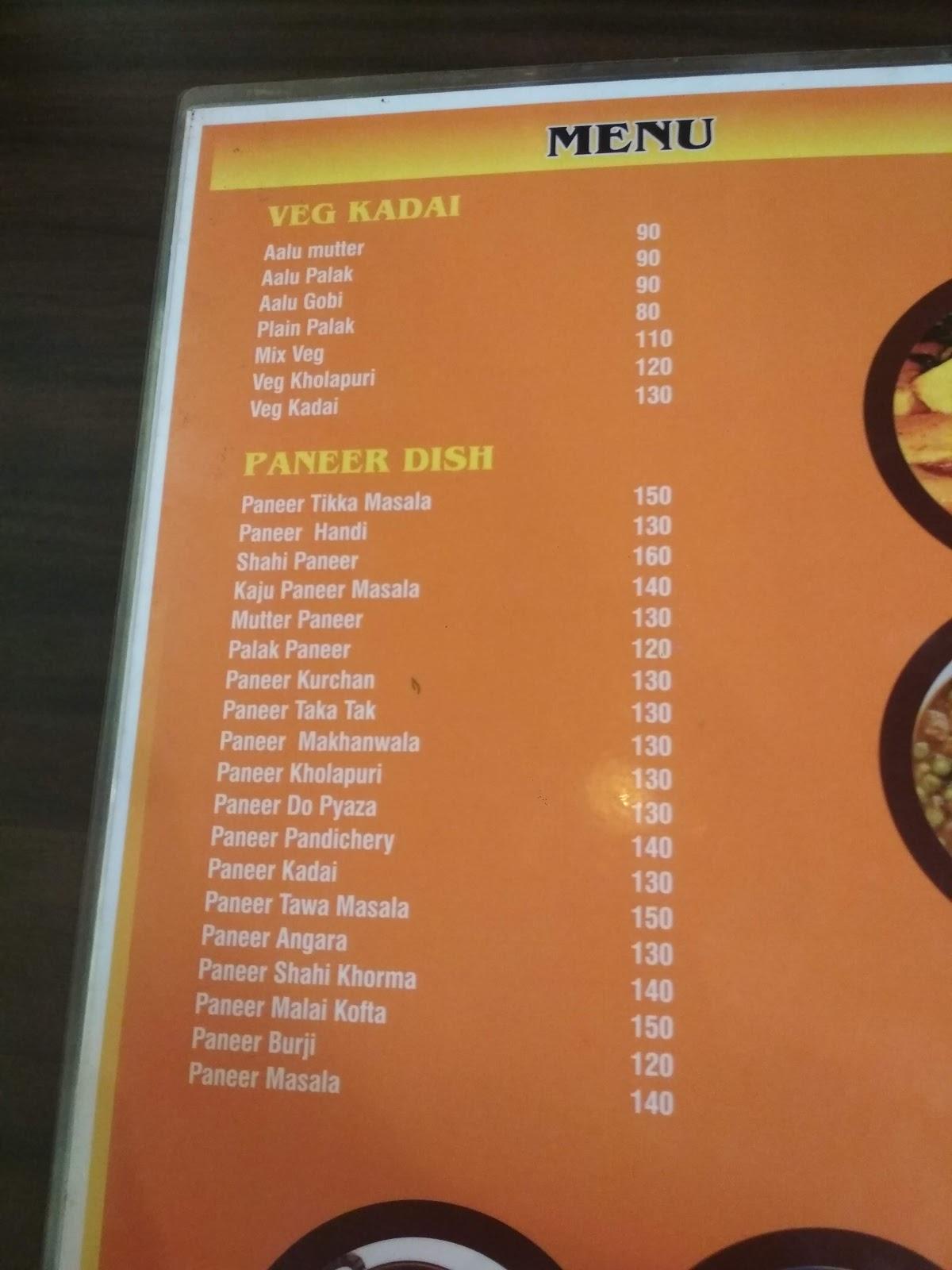 Menu at Brindavan Pure veg, Belgaum