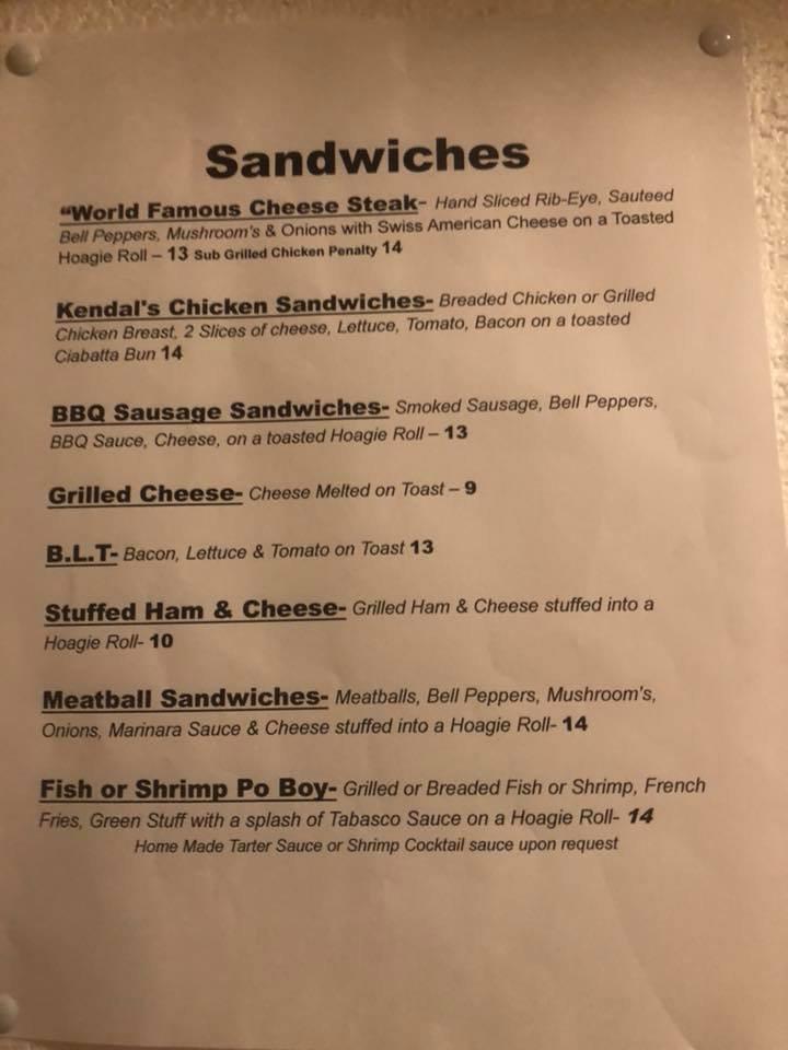Menu at Coach’s southern breakfast restaurant, Port Aransas