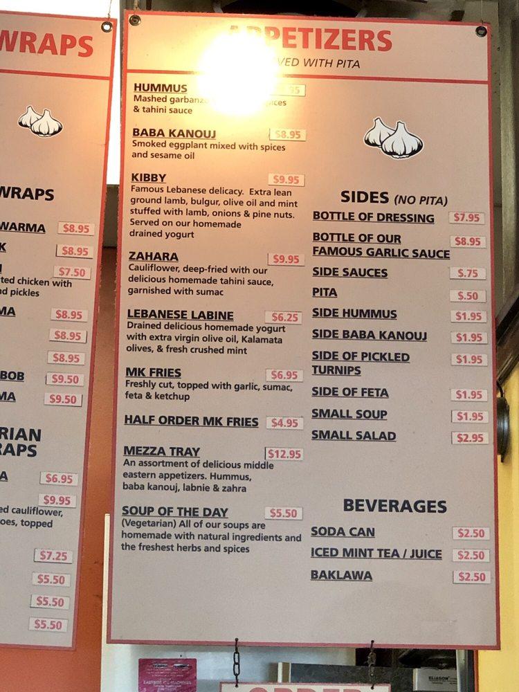 Menu at Mediterranean Kitchen restaurant, Kirkland, NE 124th St