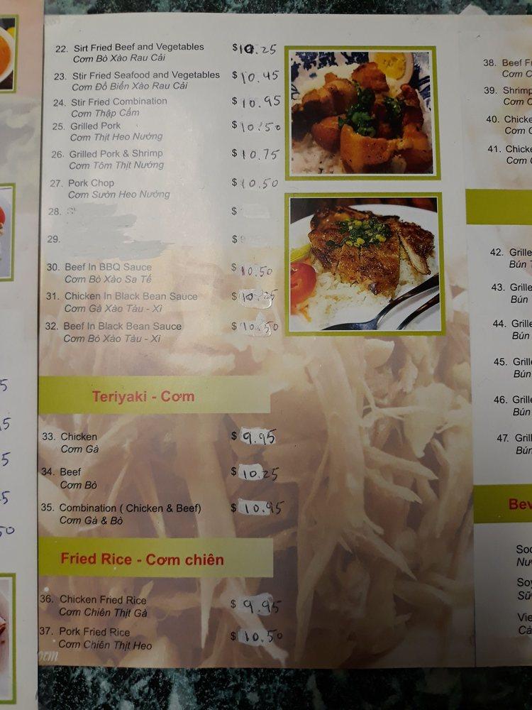 Menu at Pho Ly restaurant, Bellingham, 4151 Meridian St # 113