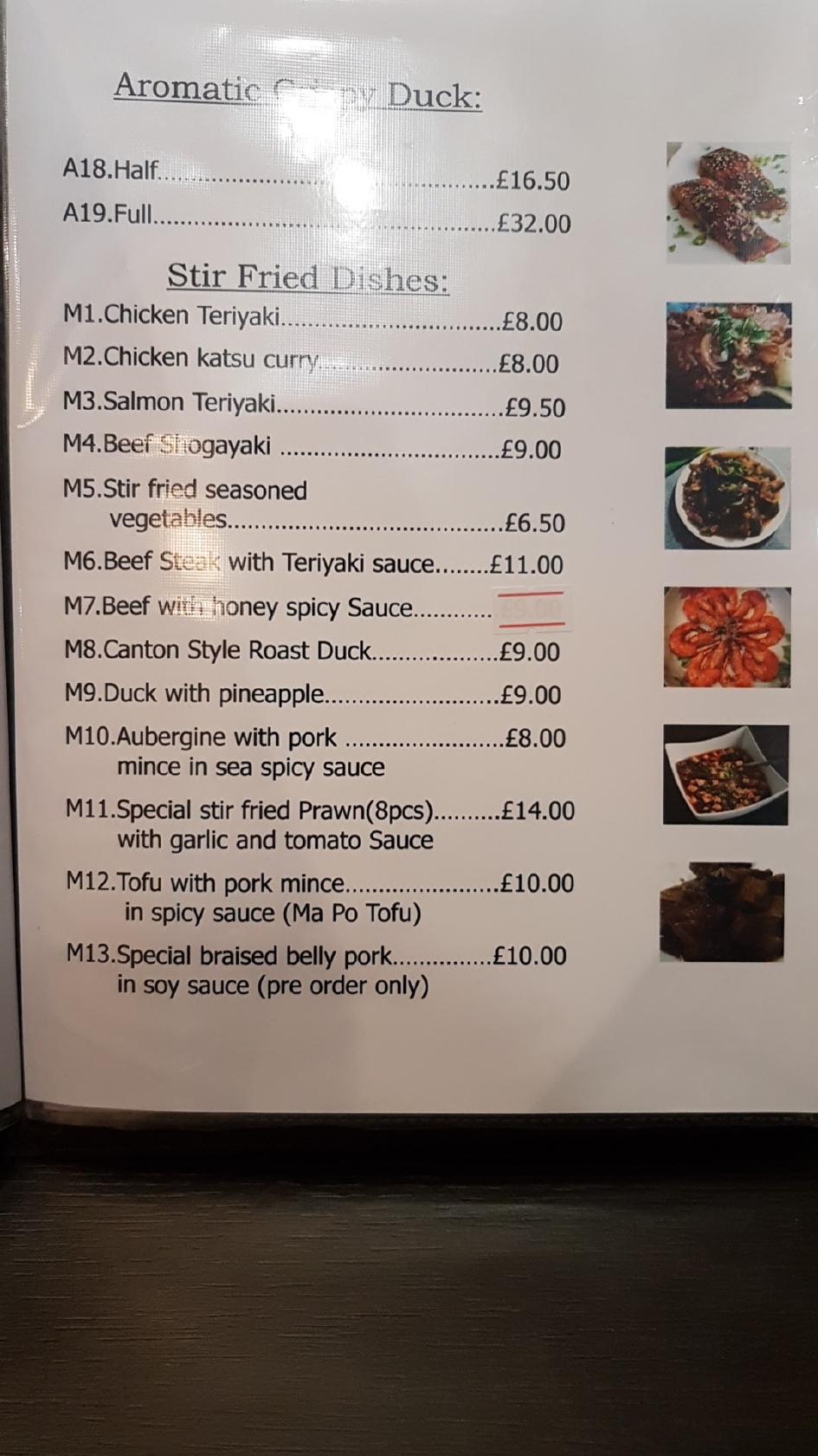 Menu at Soyami restaurant, Newbury