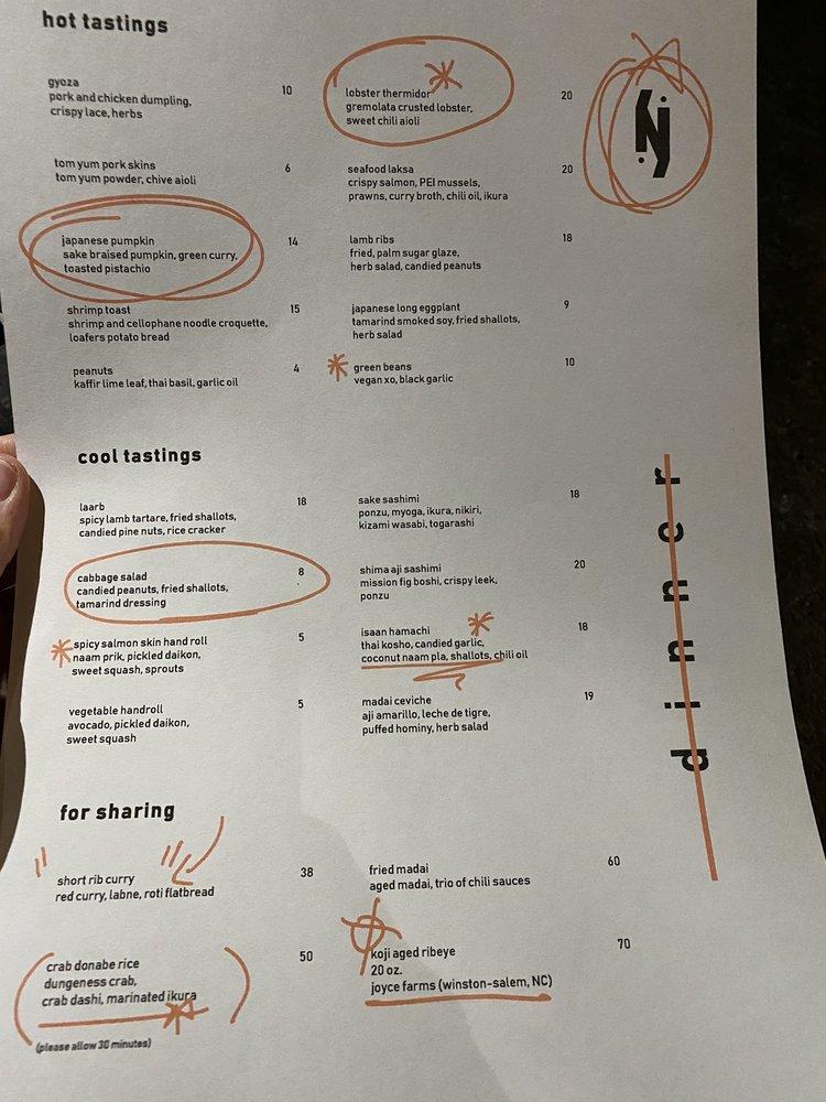 Menu at iNDO restaurant, St. Louis