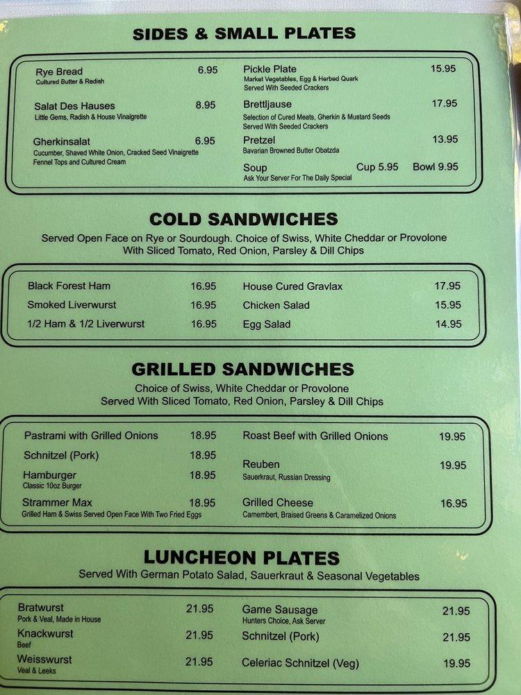 Menu at Dutch Garden Restaurant, Santa Barbara