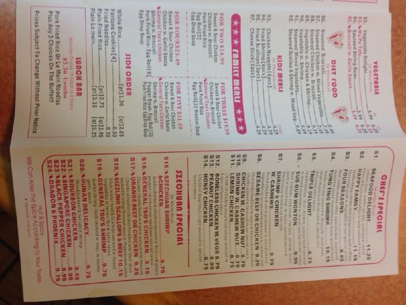 Menu at New Jay Garden restaurant, Jay