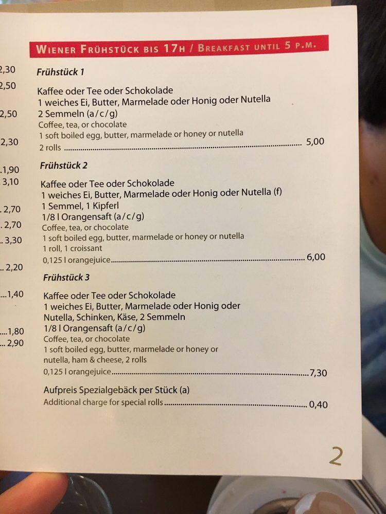 Speisekarte von Café Raimann cafe, Wien, Schönbrunner Str. 285