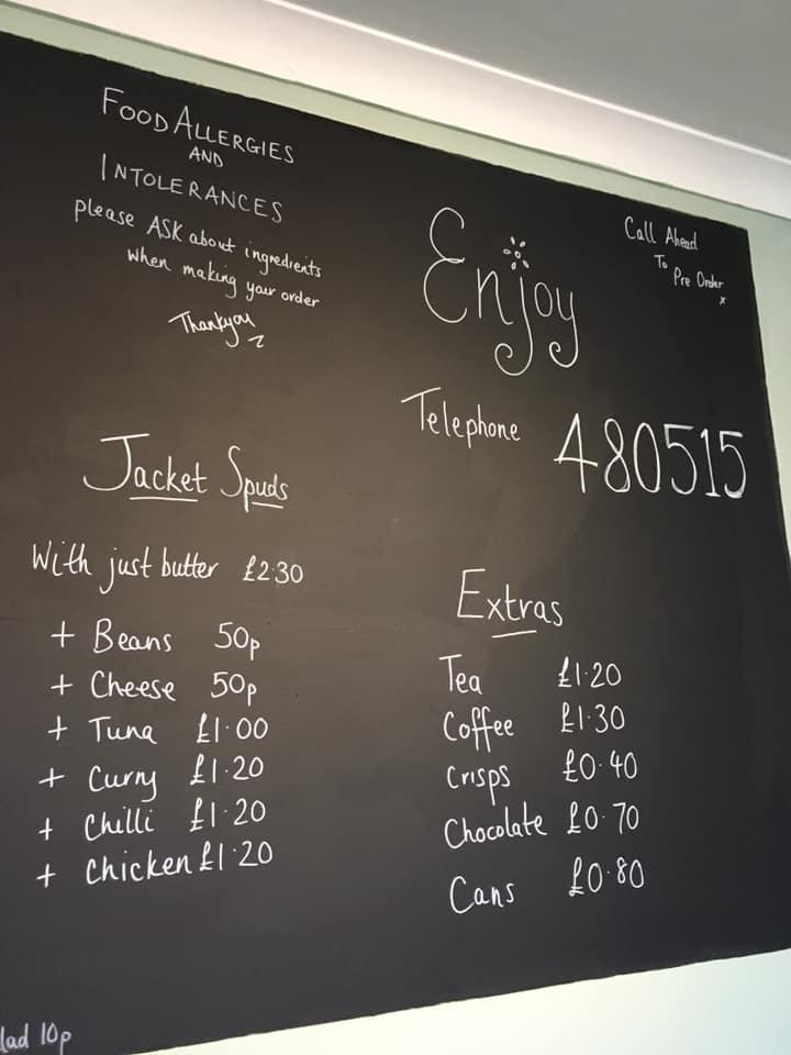 Menu at ENJOY Sandwich Bar, Plymouth