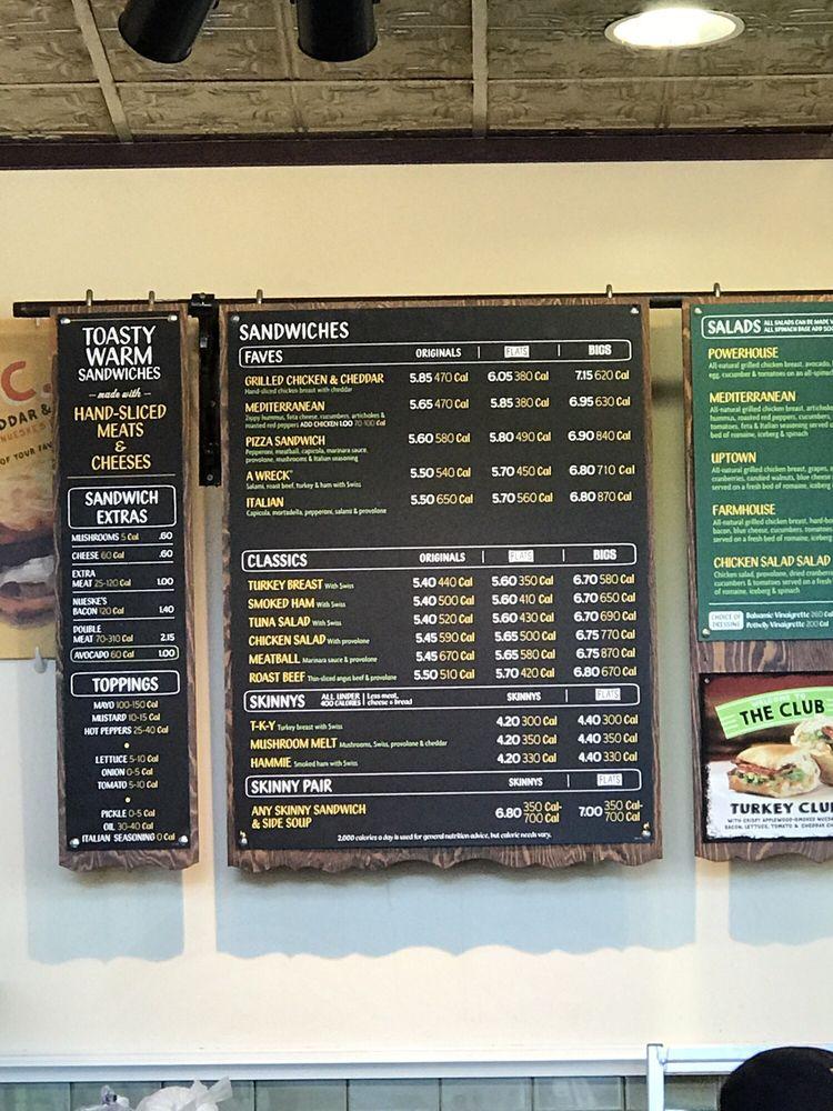 Menu at Potbelly fast food, Renton, 727 N 10th St