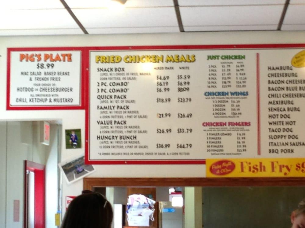 Menu at Seneca Farms restaurant, Penn Yan, NY-54A