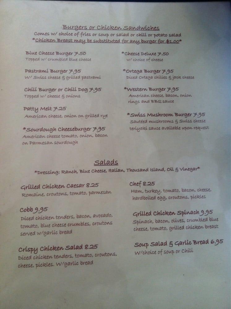 Menu at Mel Dog's Cafe, Elk Grove