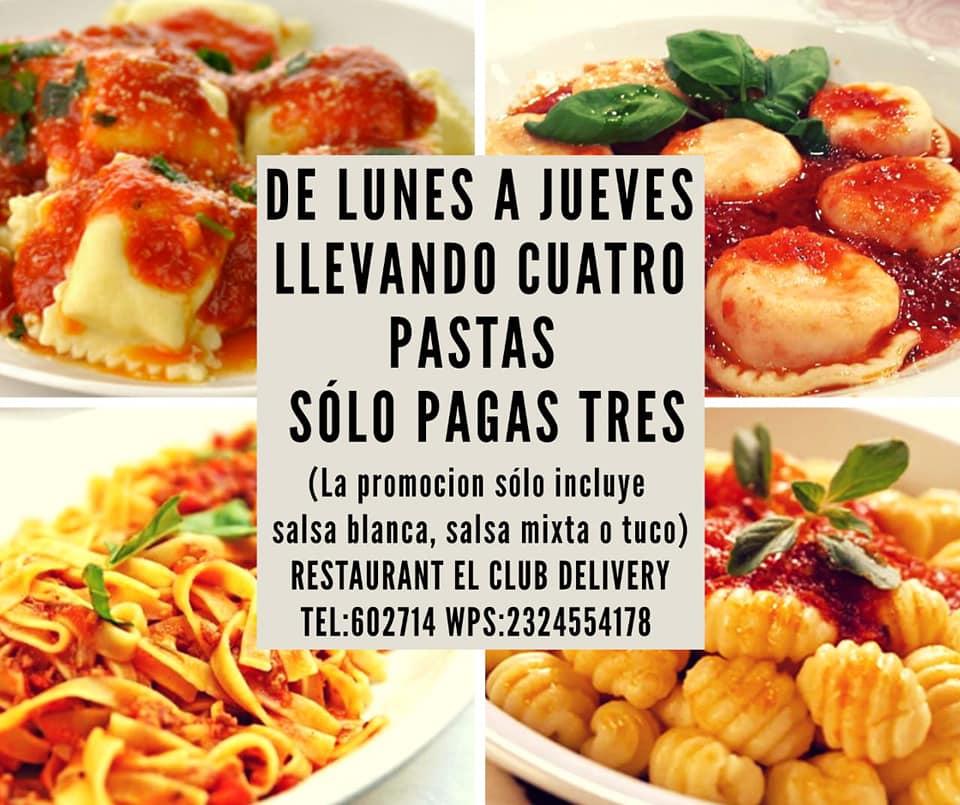 Carta de Restaurante Club Mercedes, Mercedes