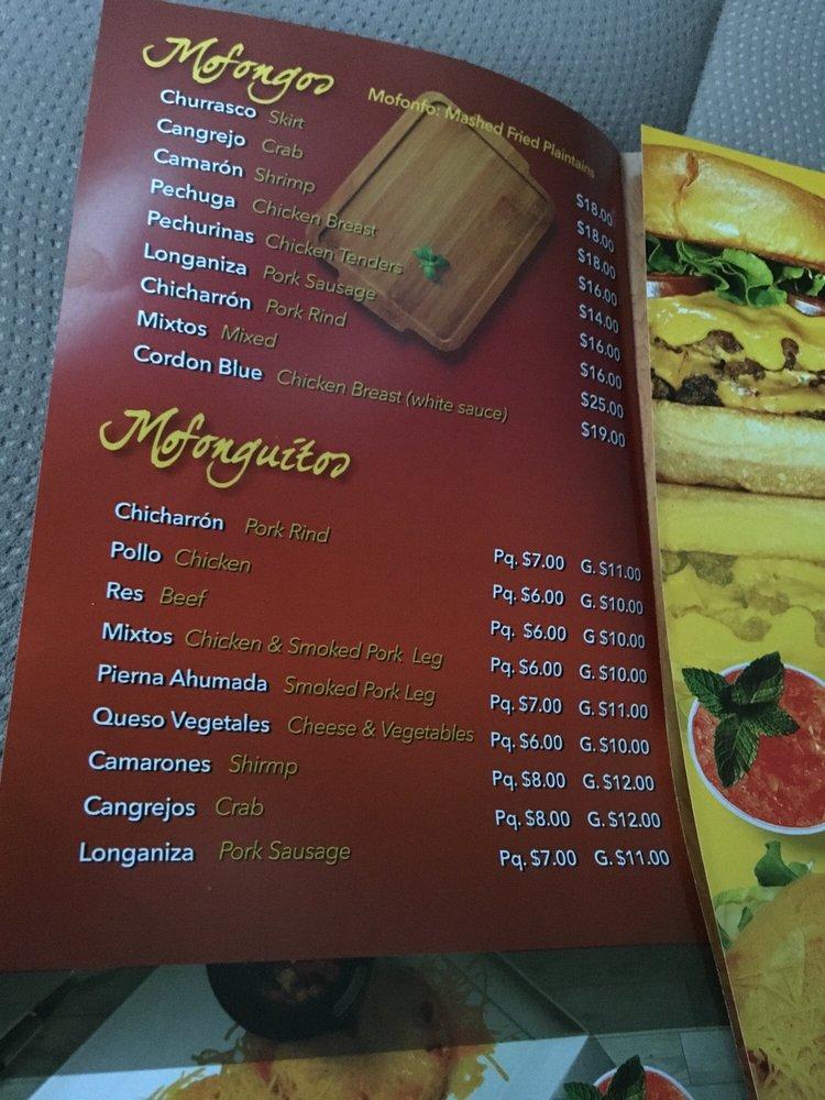 Menu at Stop 809 restaurant, New York City, 537 W 207th St