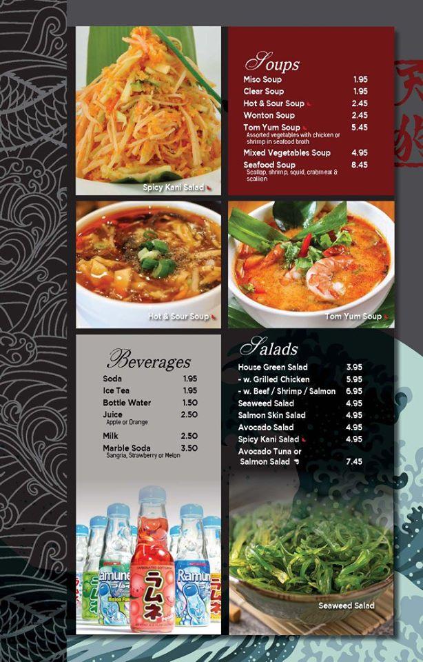 Menu at Tengu Asian Bistro restaurant, Albany