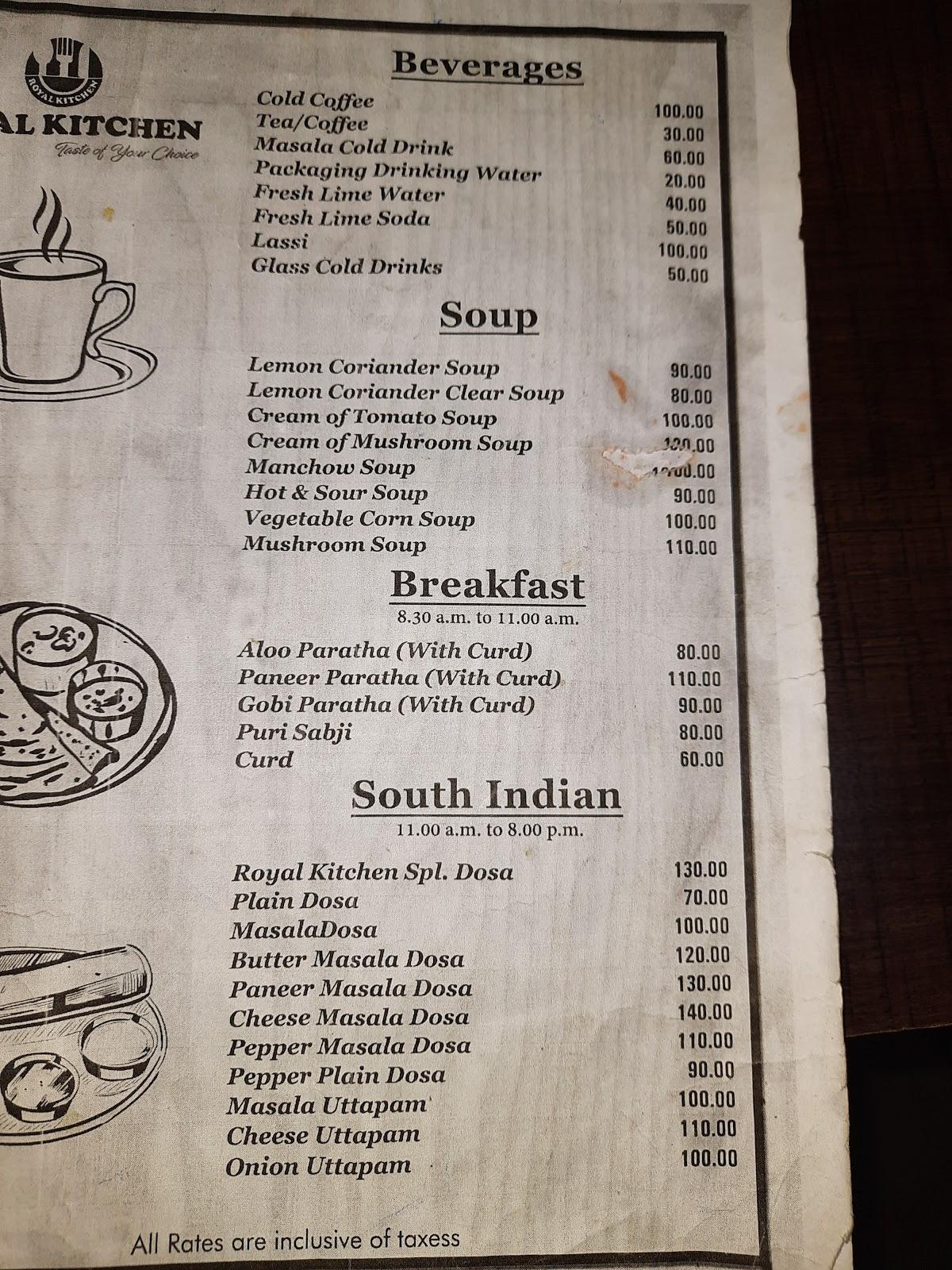 Menu at Royal Kitchen, Tinsukia, AT Road