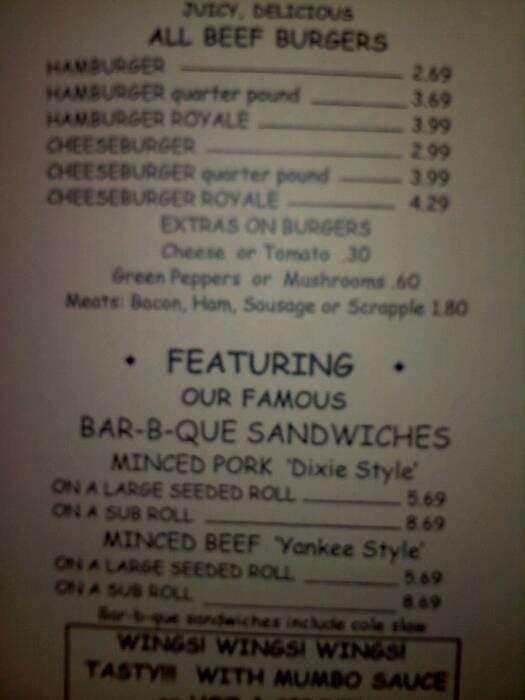 Menu at B & J Carry Out Inc restaurant, Accokeek