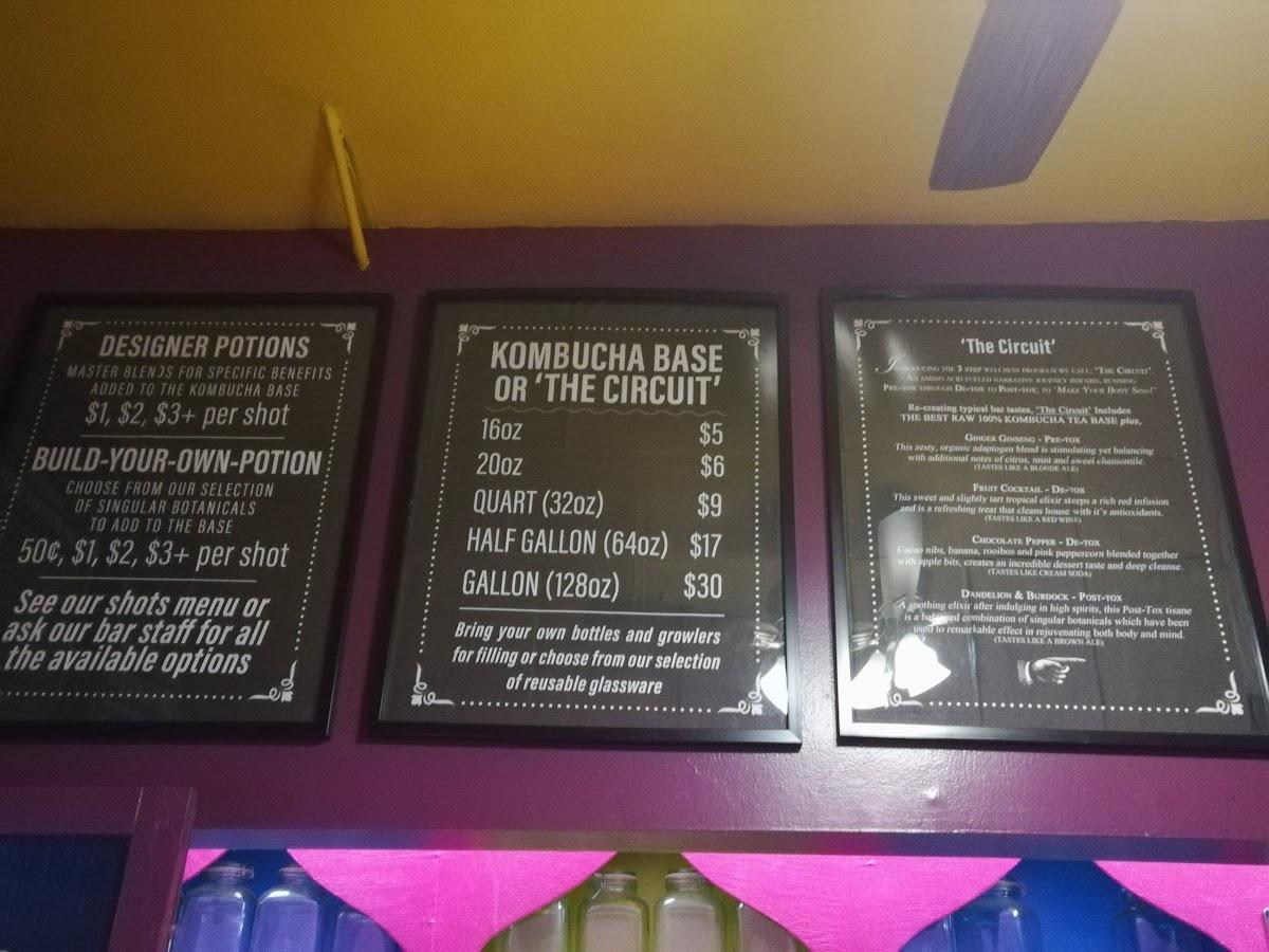 Menu at Potions restaurant, Kapaa, Shopping Plaza