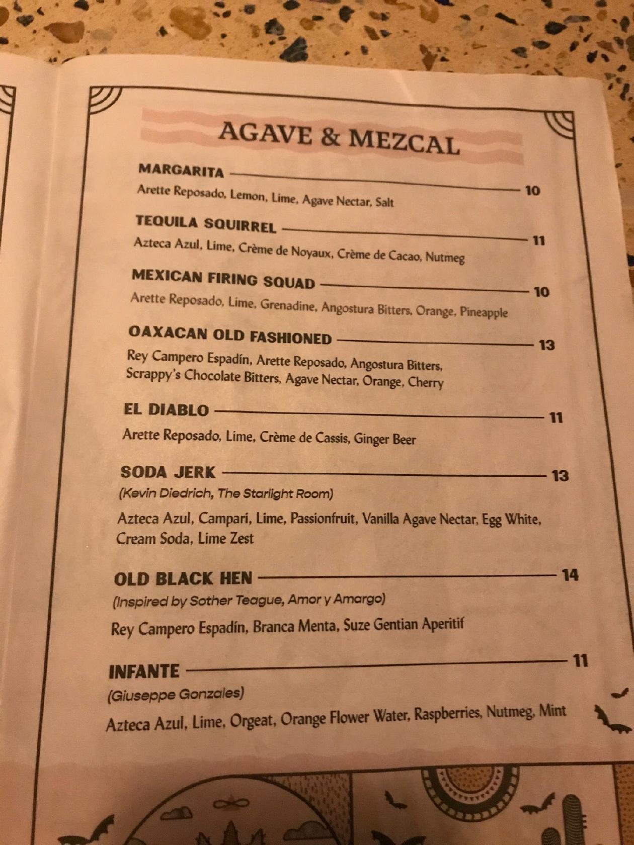 Menu at Sunroom pub & bar, Orlando