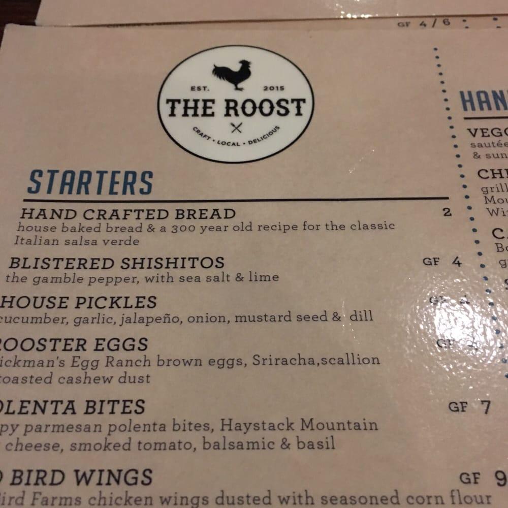 Menu at The Roost pub & bar, Longmont