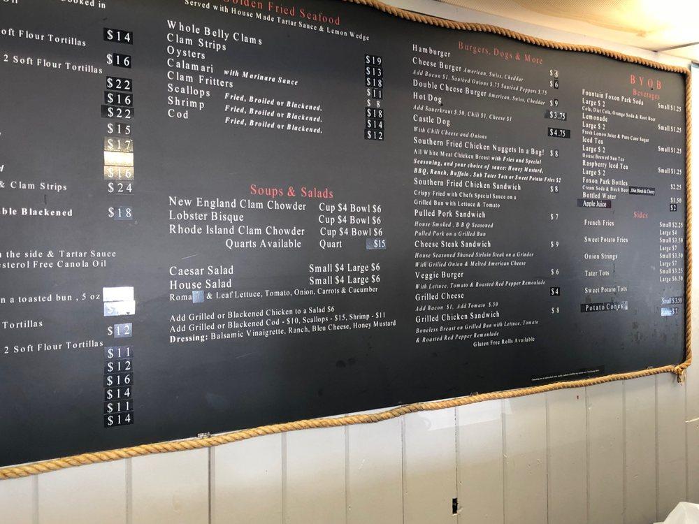 Menu at Clam Castle restaurant, Madison