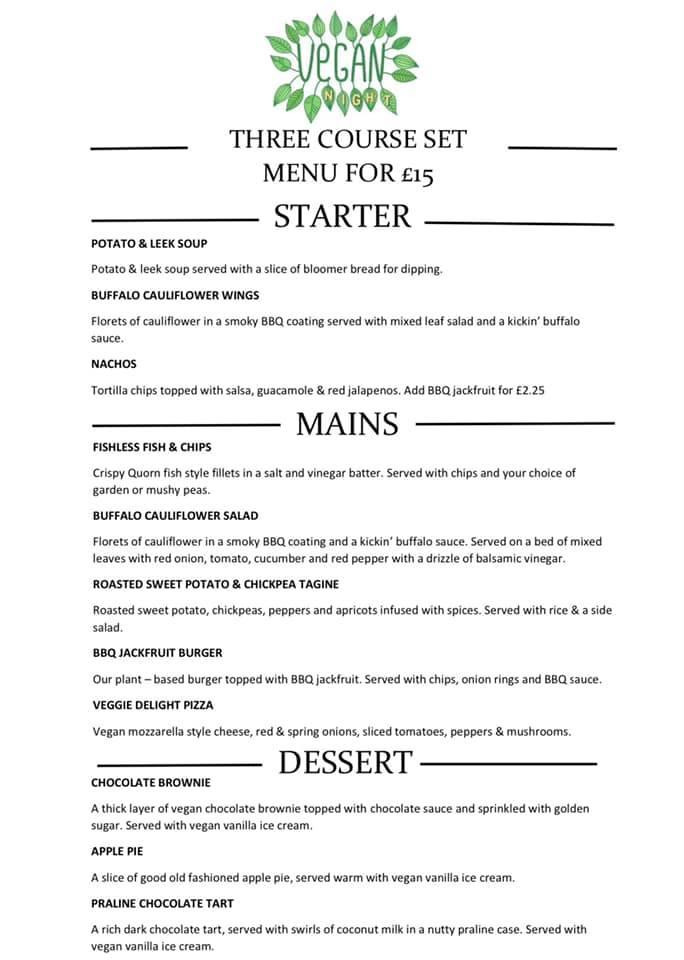 Menu at Spring Tide pub & bar, Lowestoft
