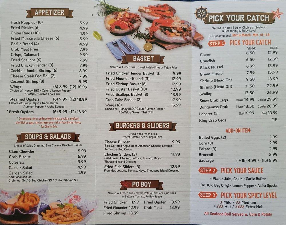 Carta de Aloha Krab Cajun Seafood & Bar, Cheektowaga