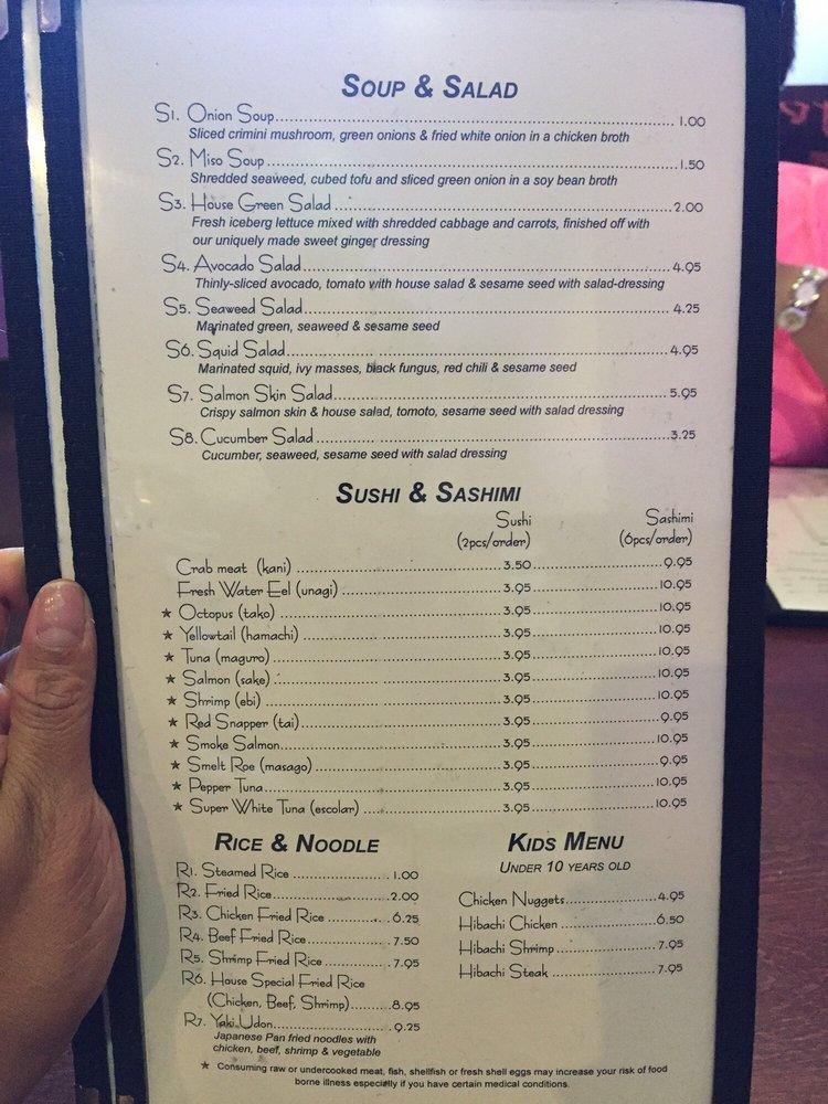 Menu at Blue Ginger restaurant, Denton