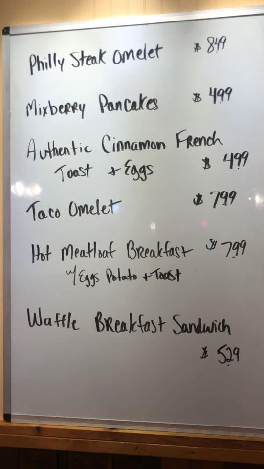 Menu at Gunsmoke Country Grill restaurant, Caledonia