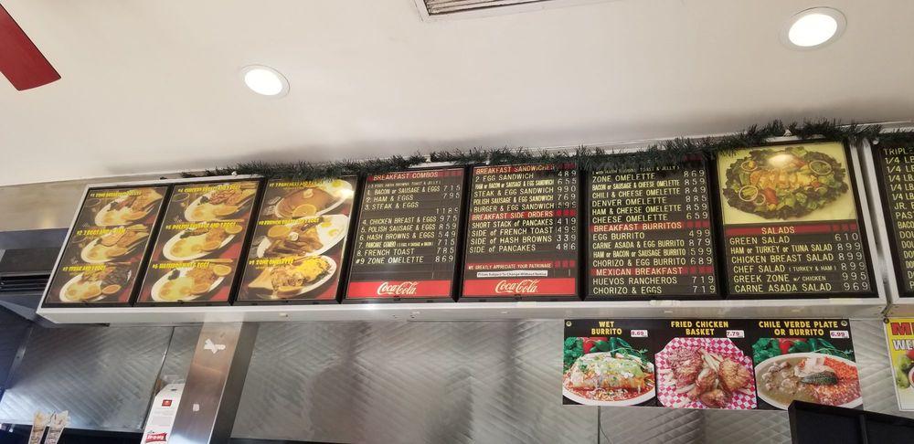 Menu at Burger Zone restaurant, South El Monte, Durfee Ave