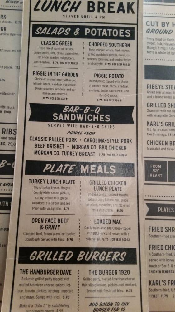 Menu at Jim 'N Nick's Bar-B-Q, Smyrna, S Cobb Dr