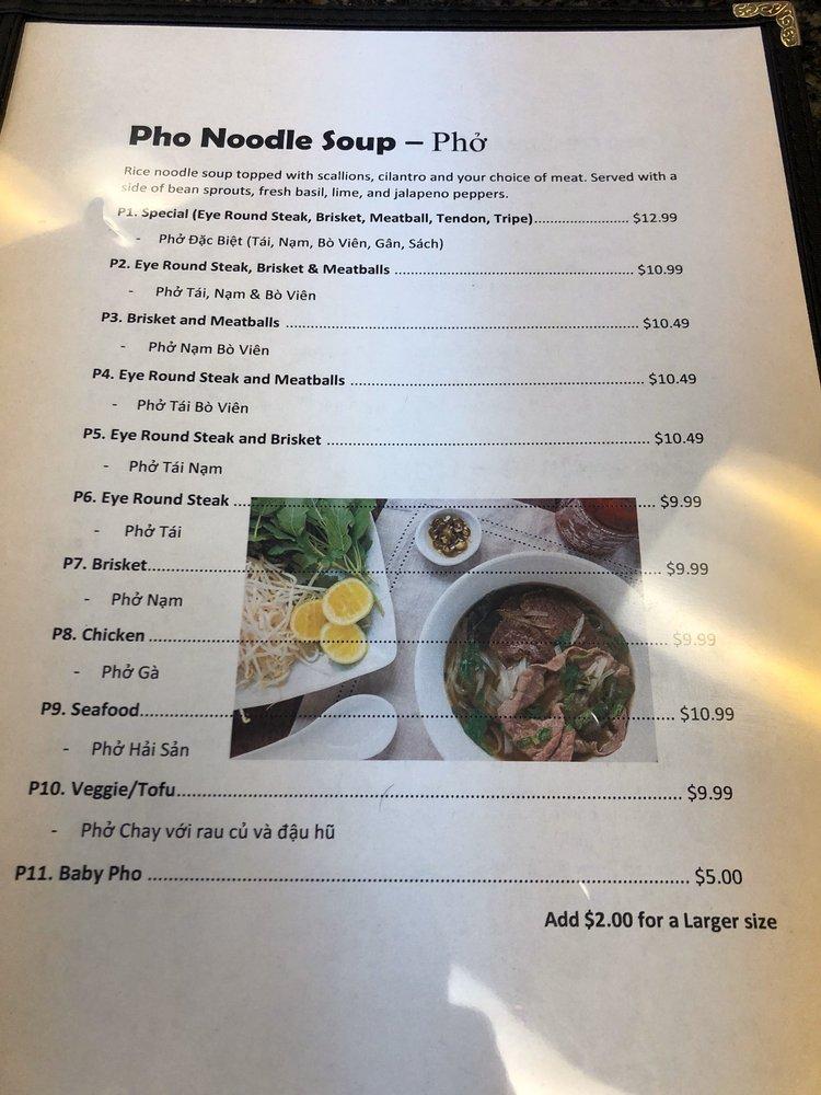 Menu at Little Saigon Cafe, Bradenton