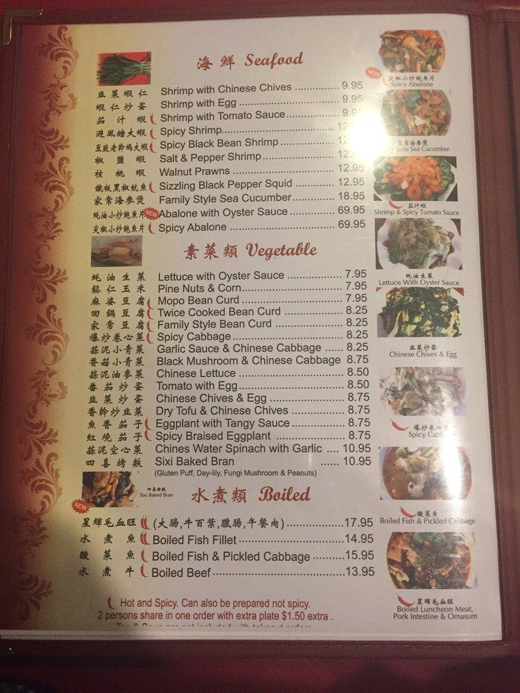 Menu at Sing Fay Restaurant, Monmouth
