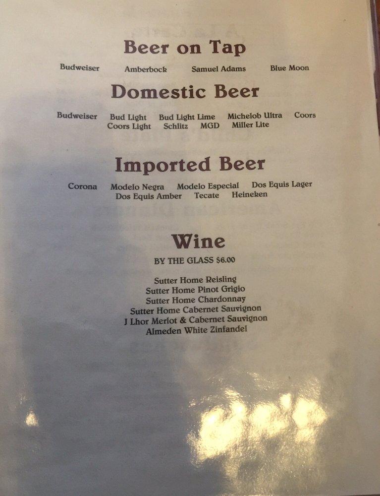Menu at Don Diego's Restaurant & Lounge, Gallup