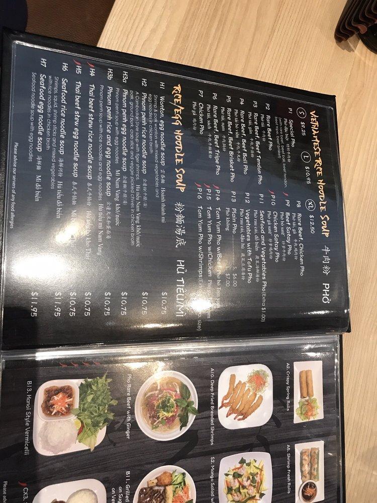 Menu at Pho Truc Lam (Weston Rd.) restaurant, Toronto