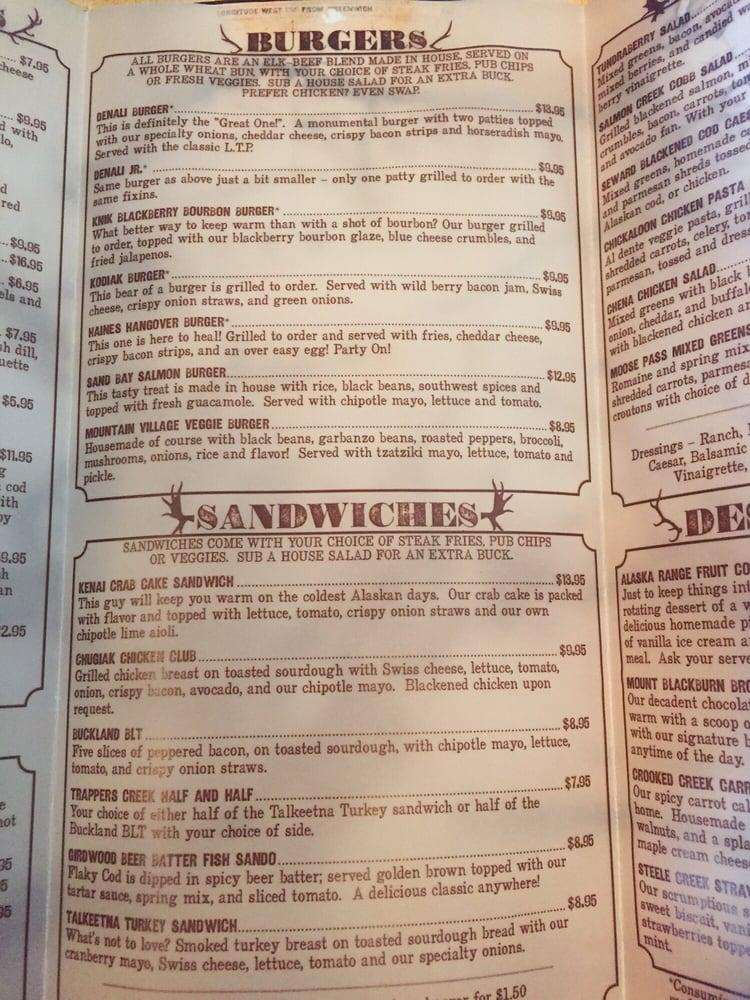 Menu at The 49th Food & Spirits pub & bar, Denver