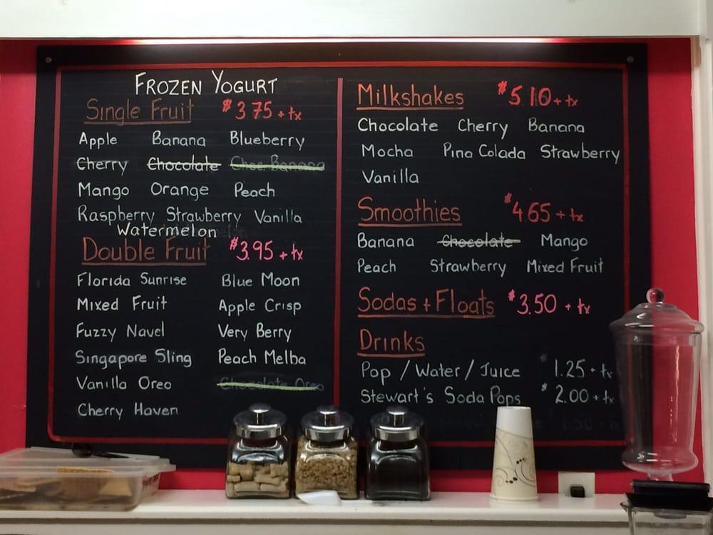 Menu at Broderick’s, Port Stanley