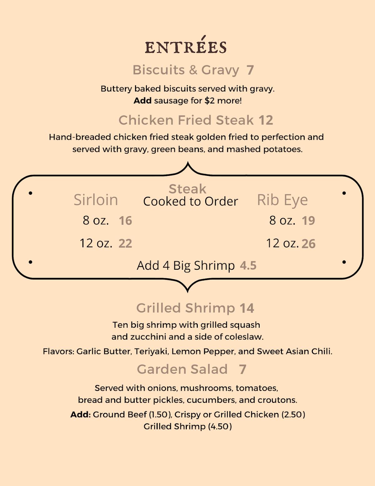 Menu at Doc's Bar & Grill Abilene, Abilene