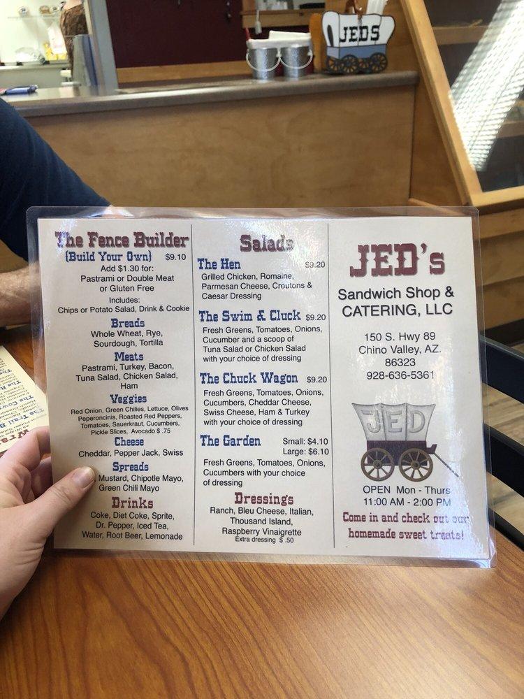 Menu at Jed's Sandwich Shop & Catering desserts, Chino Valley