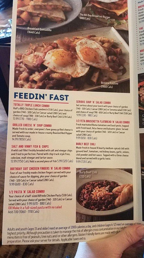 Menu at Kelseys Original Roadhouse pub & bar, Brantford, 84 Lynden Rd