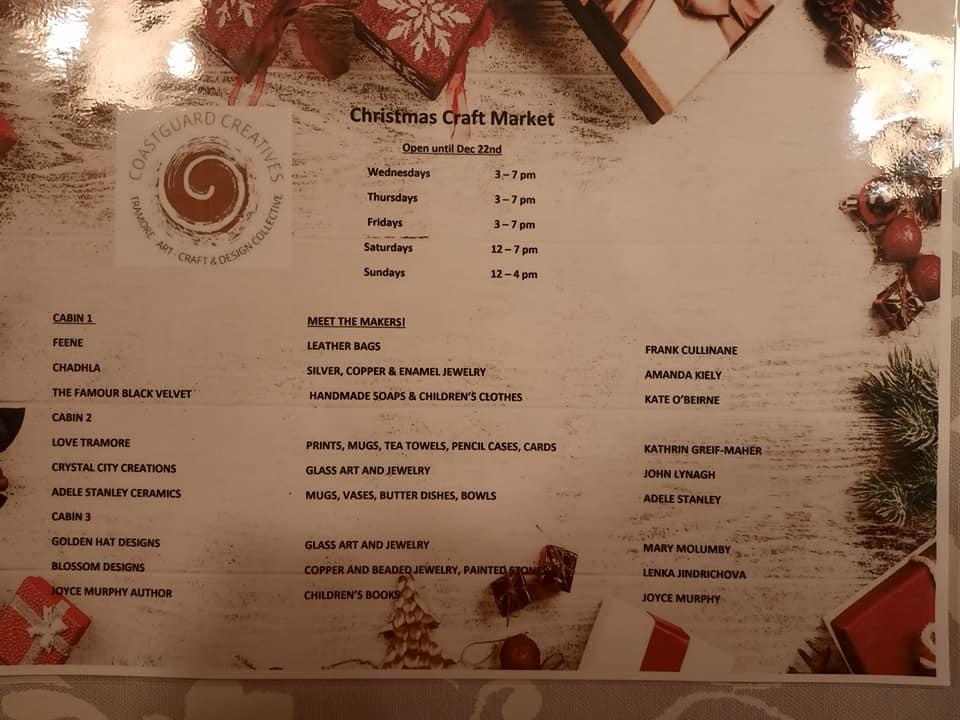 Menu at Coastguard Cultural Centre Tramore cafe, Tramore