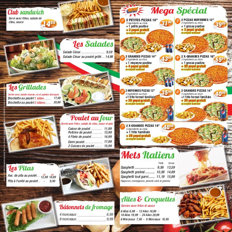 Menu at Med Pizza pizzeria, Victoriaville, 191 Blvd. des Bois-Francs Sud