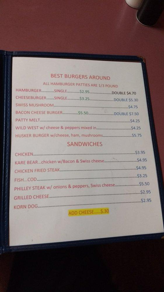 Menu at Harry's Restaurant, Valparaiso